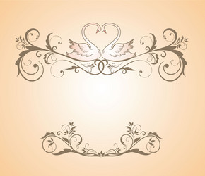 Antique wedding banner Royalty Free Vector Image
