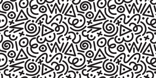 Fun colorful line doodle seamless pattern Vector Image