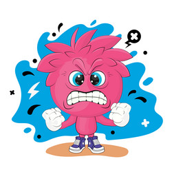 Crazy cartoon boy clipart Royalty Free Vector Image