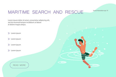 Maritime search and rescue Royalty Free Vector Image