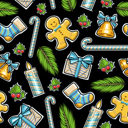 Christmas seamless pattern Royalty Free Vector Image