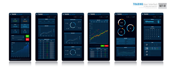 Trading user interface 001 Royalty Free Vector Image