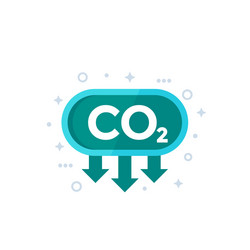 Carbon neutral by 2050 icon co2 footprint Vector Image