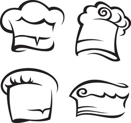 Set of chef hats Royalty Free Vector Image - VectorStock
