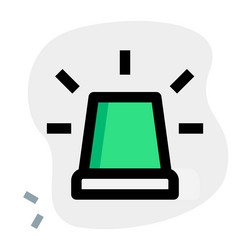 Siren indicating alert of security eruption Vector Image