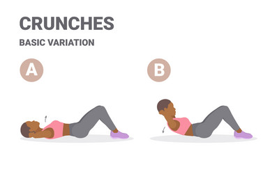 Abdominal Crunch Exercise Vector Images (over 440)