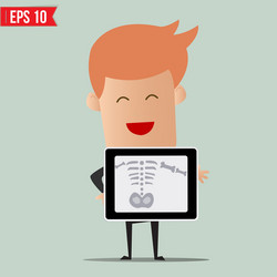 Cartoon x-rays bones scan Royalty Free Vector Image