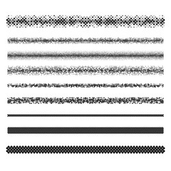 Graphic design elements - page divider line set Vector Image