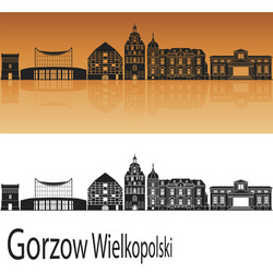 Gorzow wlkp landmarks Royalty Free Vector Image