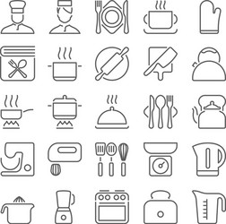 Utensil line Royalty Free Vector Image - VectorStock