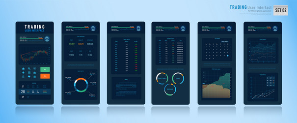 Trading user interface 002 Royalty Free Vector Image