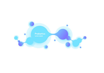 Probiotics bacteria design Royalty Free Vector Image