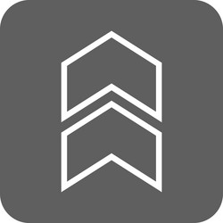 Shift up flat squared icon Royalty Free Vector Image