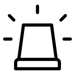 Siren indicating alert of security eruption Vector Image