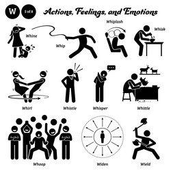Stick figure human people man action feelings Vector Image