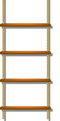 Wooden ladder in red design with shadow Royalty Free Vector