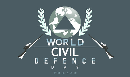 World civil defence day Royalty Free Vector Image