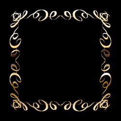 Luxury golden calligraphic frame for text Vector Image