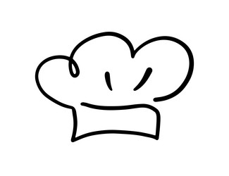 Chef hat line art drawing icon set cooking logo Vector Image
