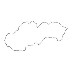 Highly detailed slovakia map with borders Vector Image