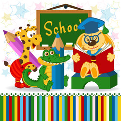 Cat mouse in school Royalty Free Vector Image - VectorStock