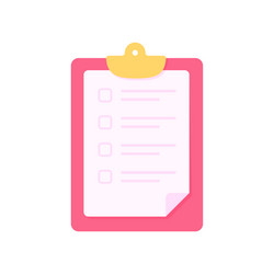 Clipboard for taking notes text box checklist Vector Image