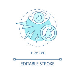 Dry eye concept icon Royalty Free Vector Image