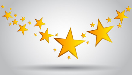 5 gold stars Royalty Free Vector Image - VectorStock