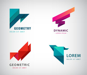 Red origami bird Royalty Free Vector Image - VectorStock