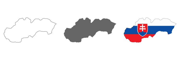 Highly detailed slovakia map with borders Vector Image