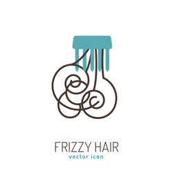 Hair problem icon Royalty Free Vector Image - VectorStock