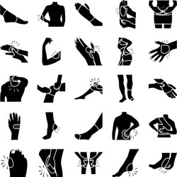 Human body parts injury flat pack Royalty Free Vector Image