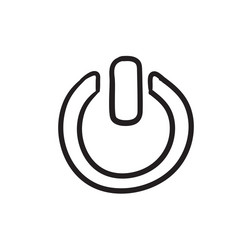 Power button sketch icon Royalty Free Vector Image