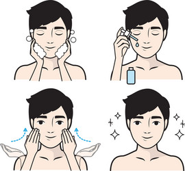 Makeup 12 simple steps how to apply easy Vector Image