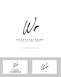 W m wm initial logo signature handwriting Vector Image