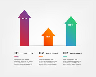 Arrows infographics step by step element of chart Vector Image