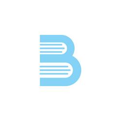 Letter b book logo design Royalty Free Vector Image