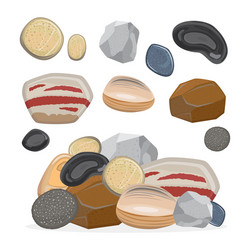Stones cartoon rock mountains flagstone rocky Vector Image