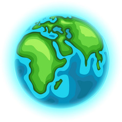 Cartoon earth planet globe Royalty Free Vector Image