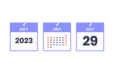 July Calendar 29 Vector Images (91)