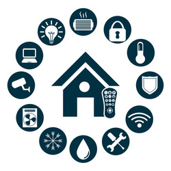 Smart house icon design Royalty Free Vector Image