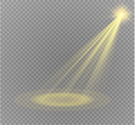 Spotlight light effectlight beam isolated Vector Image