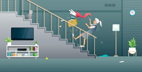 Fall Down Stairs Clip Art