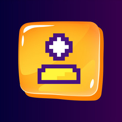 Avatar glossy ui button with linear icon Vector Image