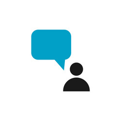 Human message icon template design Royalty Free Vector Image