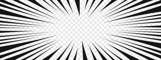 Cartoon comic manga emphasis template radial Vector Image