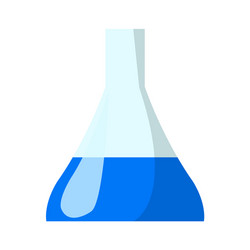 Laboratory flask with liquid Royalty Free Vector Image