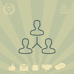 Human connection symbol line icon Royalty Free Vector Image