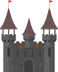 Cartoon broken medieval castle or city wall ruins Vector Image