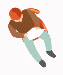 Top View Man Sitting Vector Images (over 710)